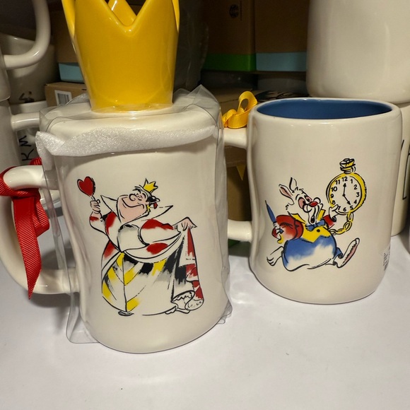 Rae Dunn | Dining | Queen Of Hearts And White Rabbit Mug Set | Poshmark